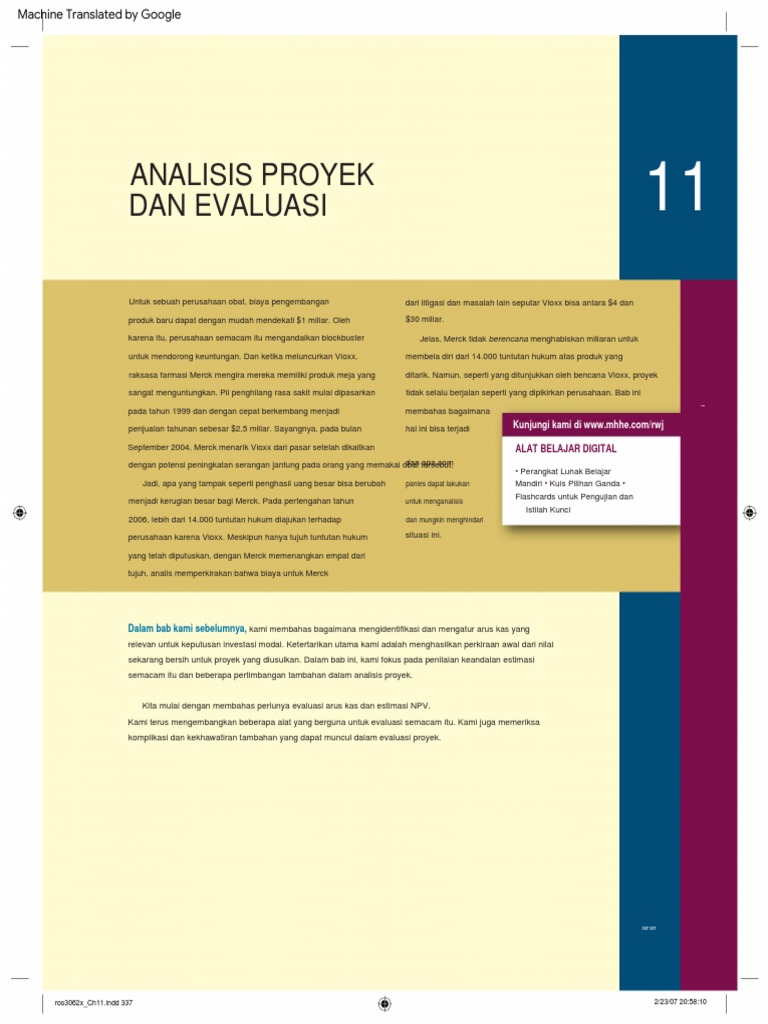 12. Chapter 11 - PROJECT ANALYSIS AND EVALUATION.pdf | PDF