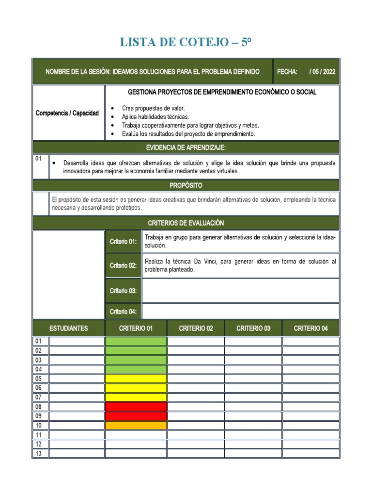 Inst de Eval. 5° Ept - Exp 2 - Semana 2. | PDF
