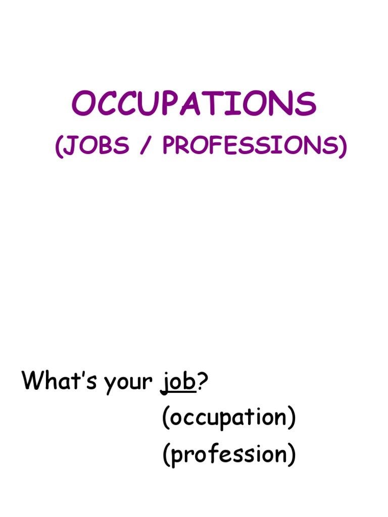 Different Jobs Guessing Game | PDF