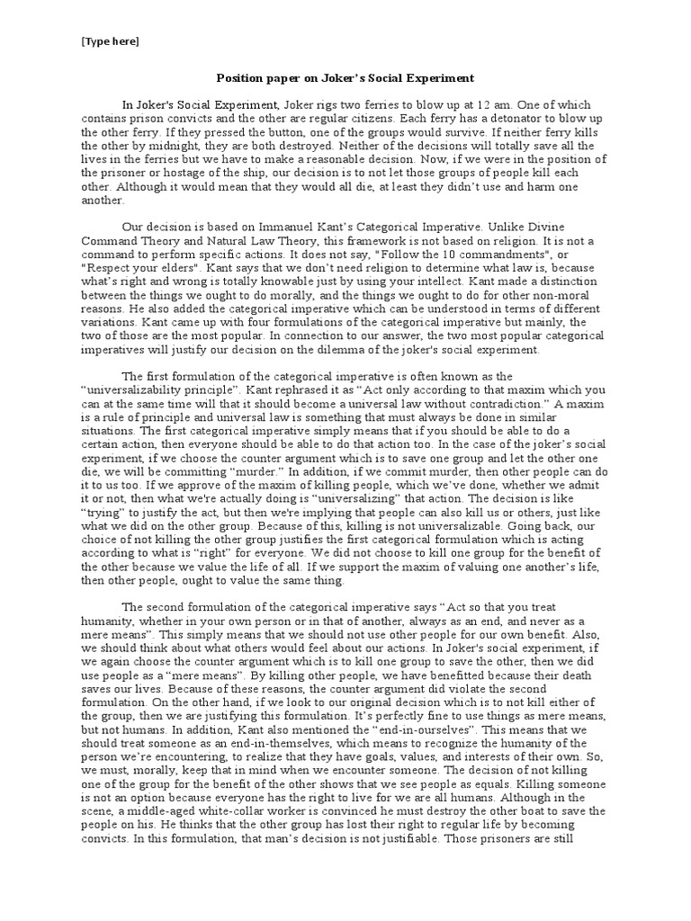 Position Paper | PDF