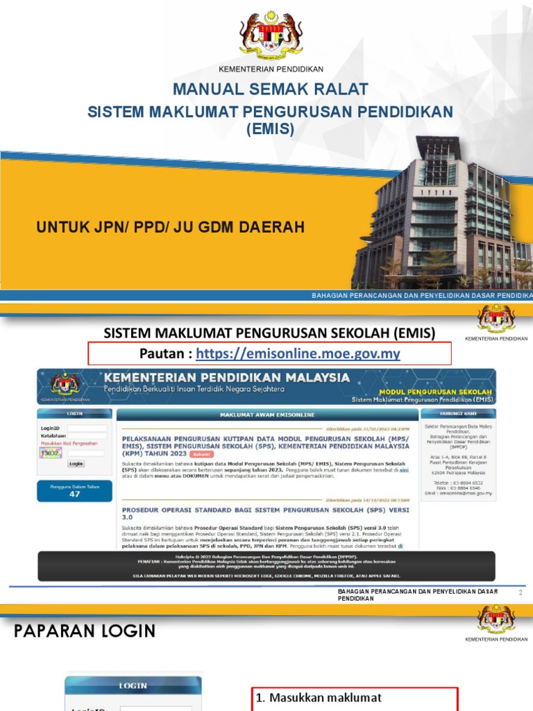 Manual Semak Ralat Emis Untuk PPD PDF | PDF