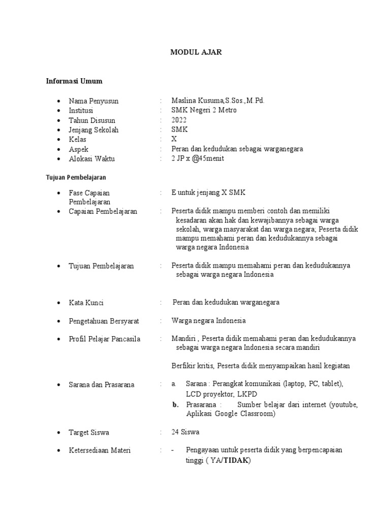 NKRI Unit 2 | PDF | Seni