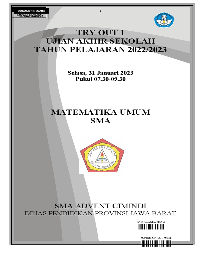 Contoh SOAL Ujian Kelas 12 | PDF