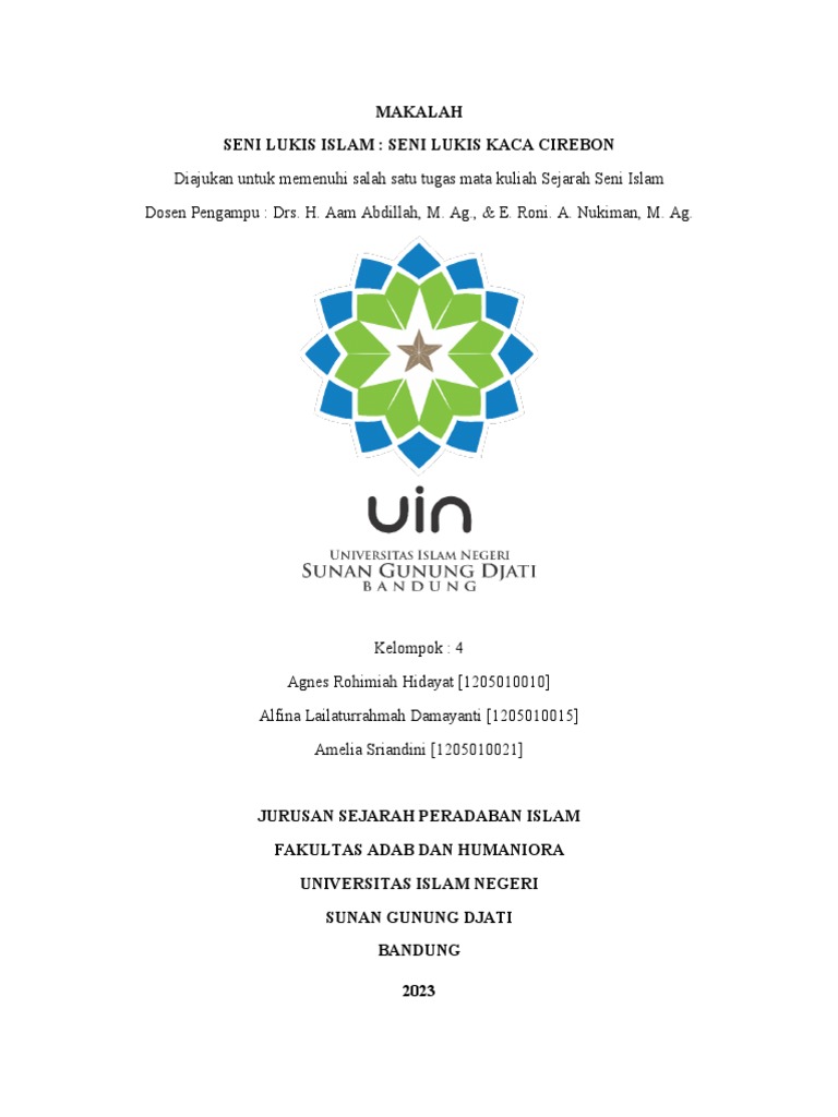 Seni Lukis Islam (Seni Lukis Kaca Cirebon) - Kelompok 4 - Spi 6a | PDF | Ilmu Sosial | Seni