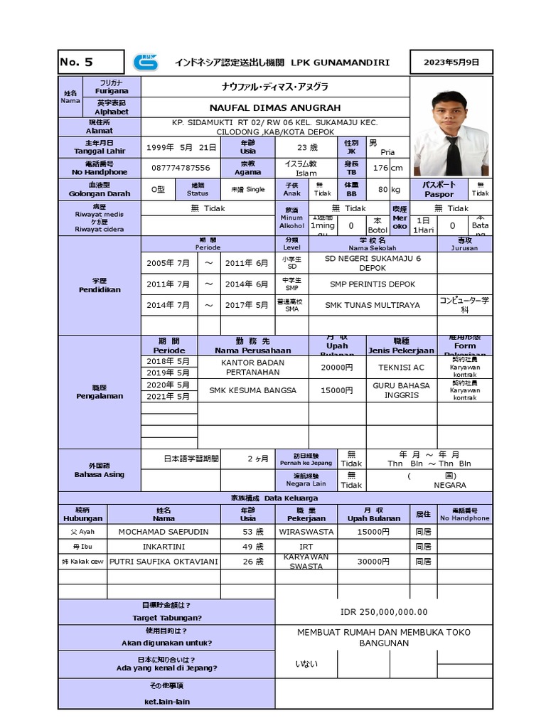 CV GM Naufal Dimas Anugrah | PDF