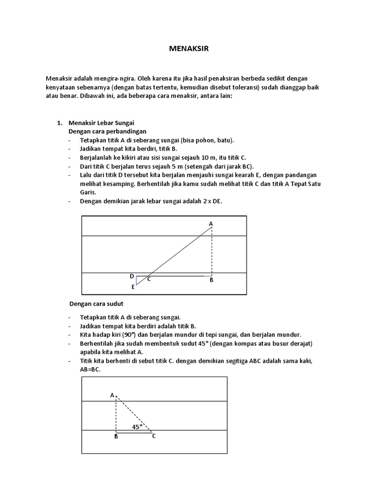 Teknik Menaksir untuk Pramuka | PDF | Metode & Bahan Ajar