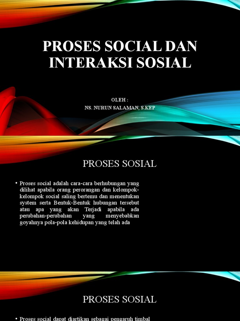 Proses Social Dan Interaksi Sosial | PDF