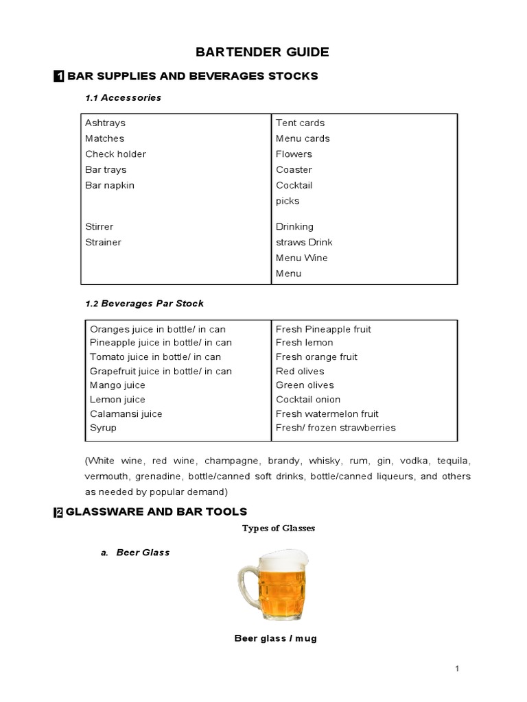 Bartender Guide 1march 26 2023 | PDF | Martini (Cocktail) | Whisky