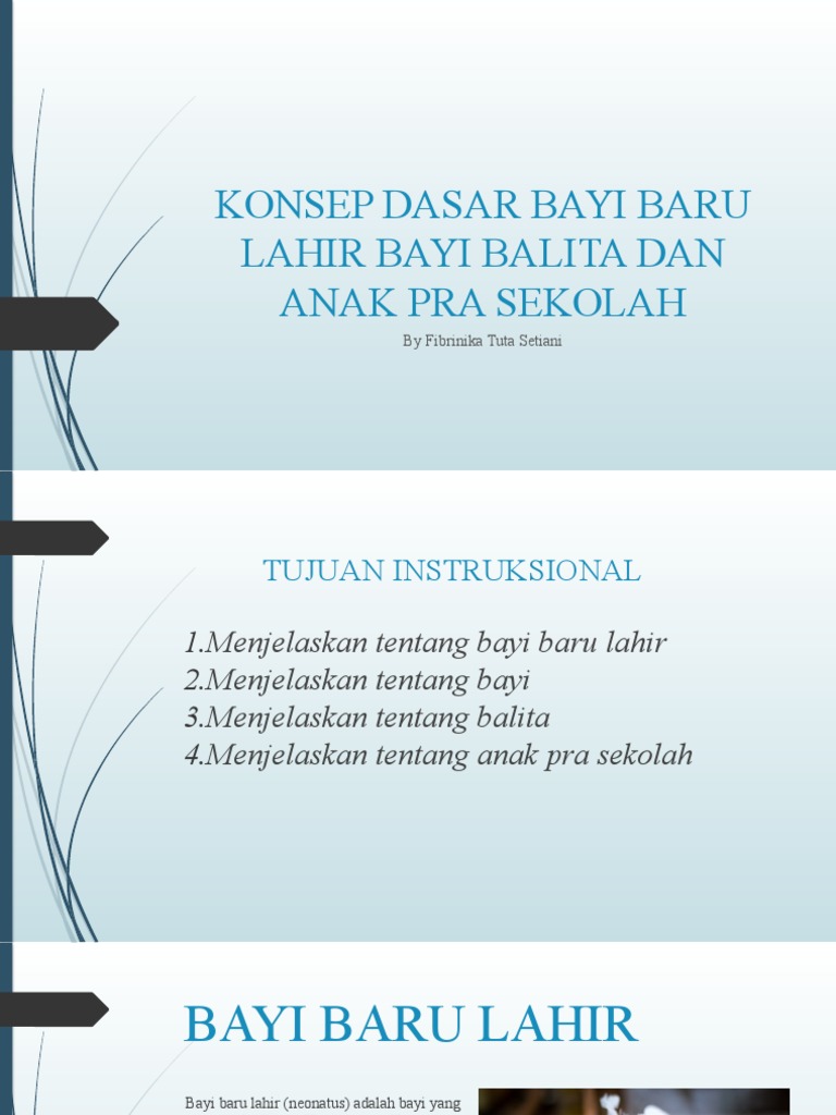 Konsep Dasar Neonatus Bayi Balita & Anak Pra Sekolah | PDF | Kesehatan Holistik