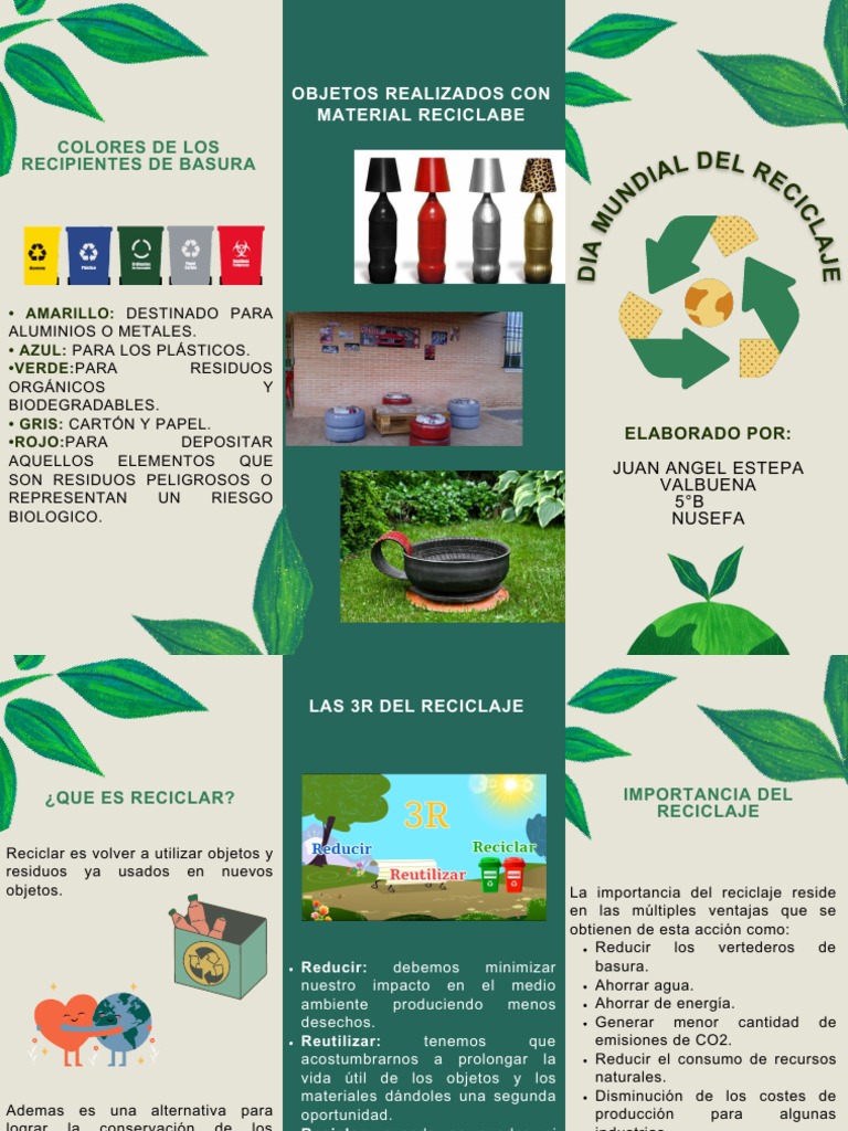 Dia Mundial Del Reciclaje | PDF | Residuos | Reciclaje