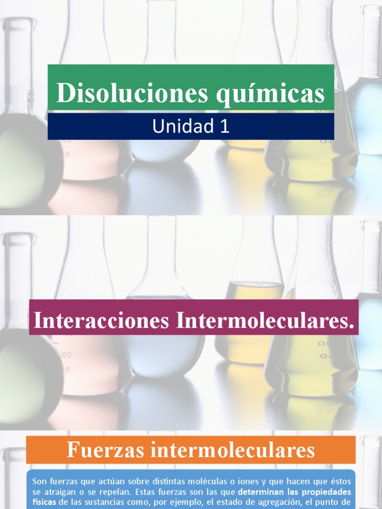 DISOLUCIONES 2022.pptx | PDF | Concentración | Solubilidad
