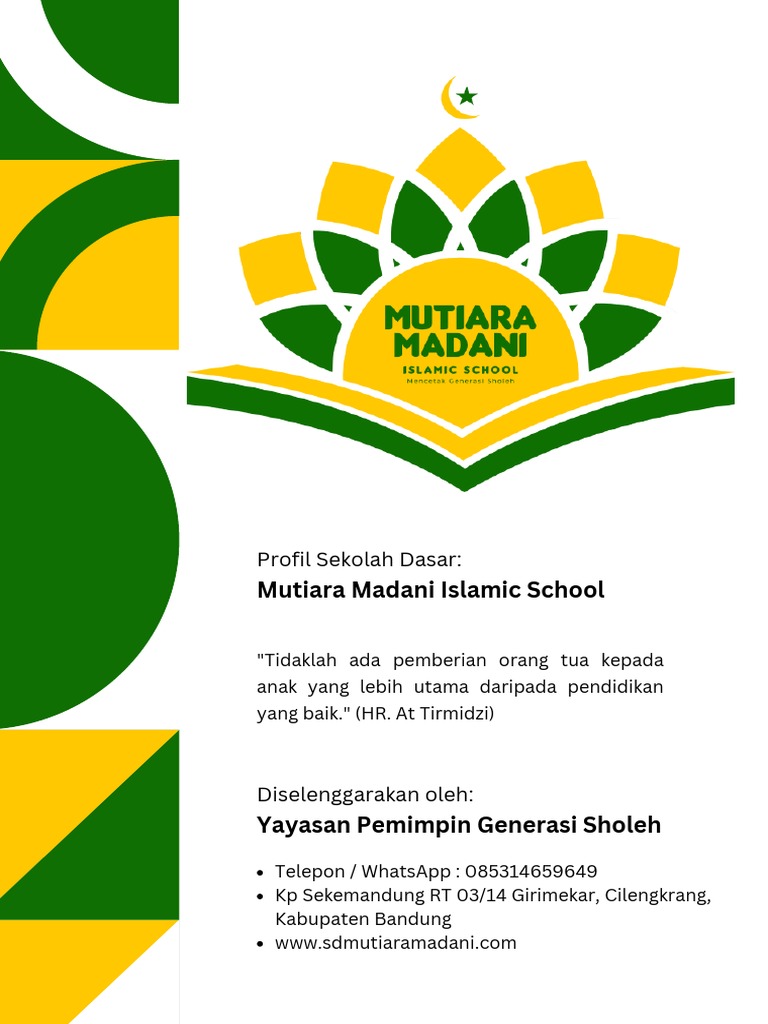 Profil SD Mutiara Madani Islamic School | PDF