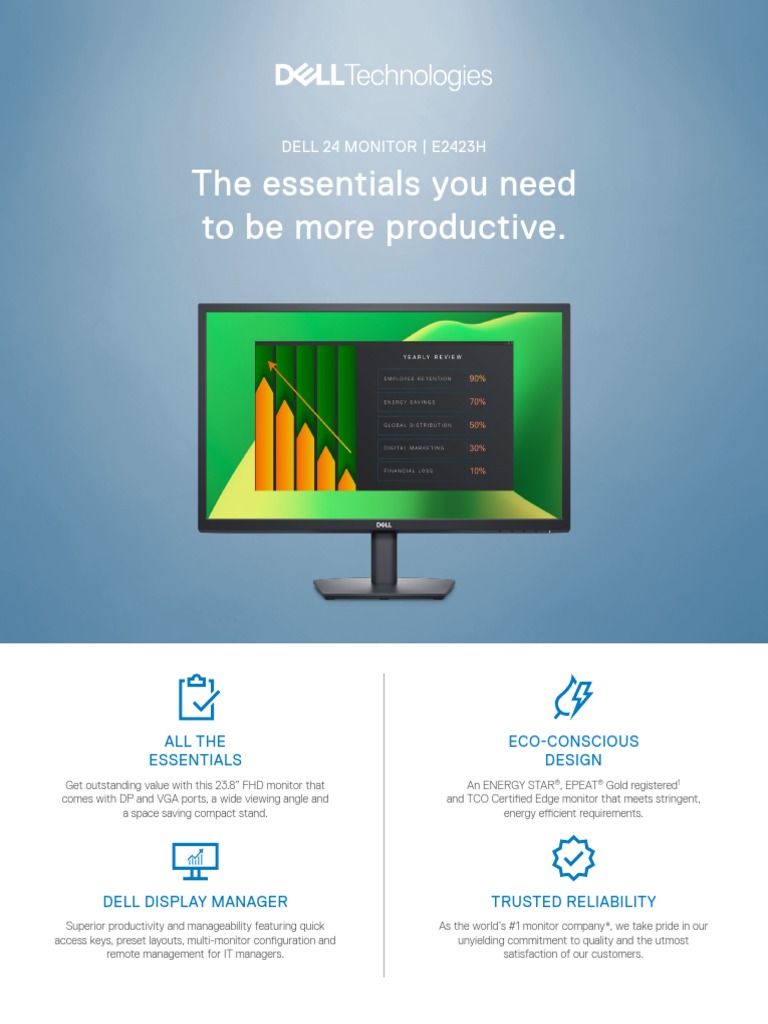 Monitor Dell | PDF | Computer Monitor | Computer Engineering