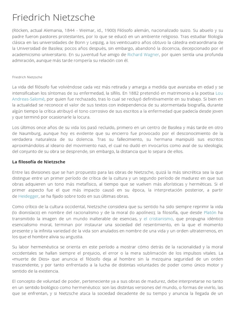Friedrich Nietzsche | PDF | Friedrich Nietzsche | Ateísmo
