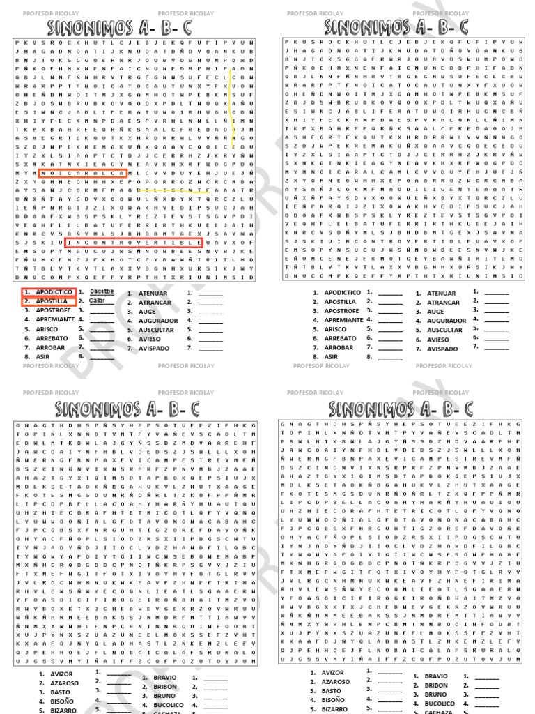 Sinonimos Abc 1-2 | PDF | Ajedrez Sinonimos Abc 1-2 | PDF | Ajedrez