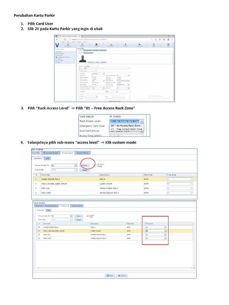 Tutorial Kartu Akses Parkir | PDF