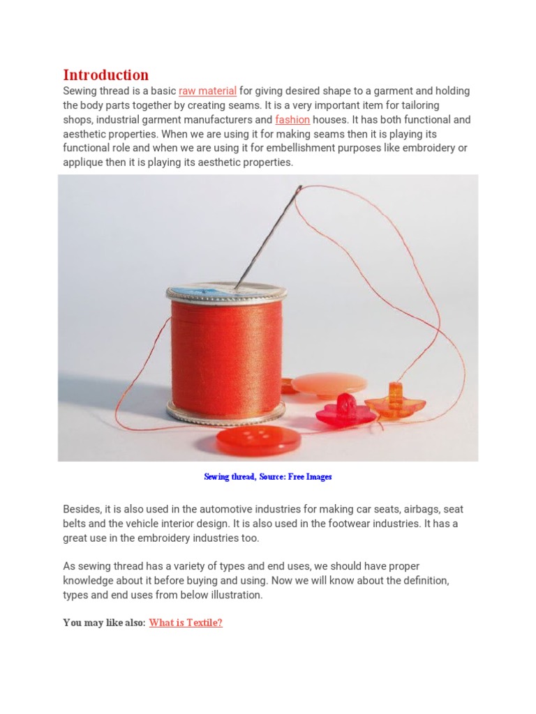 Sewing Thread Pdf Yarn Sewing