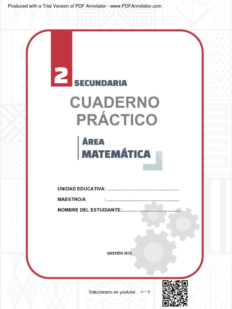 Cuaderno Práctico 2do de Secundaria (Matemática) | PDF