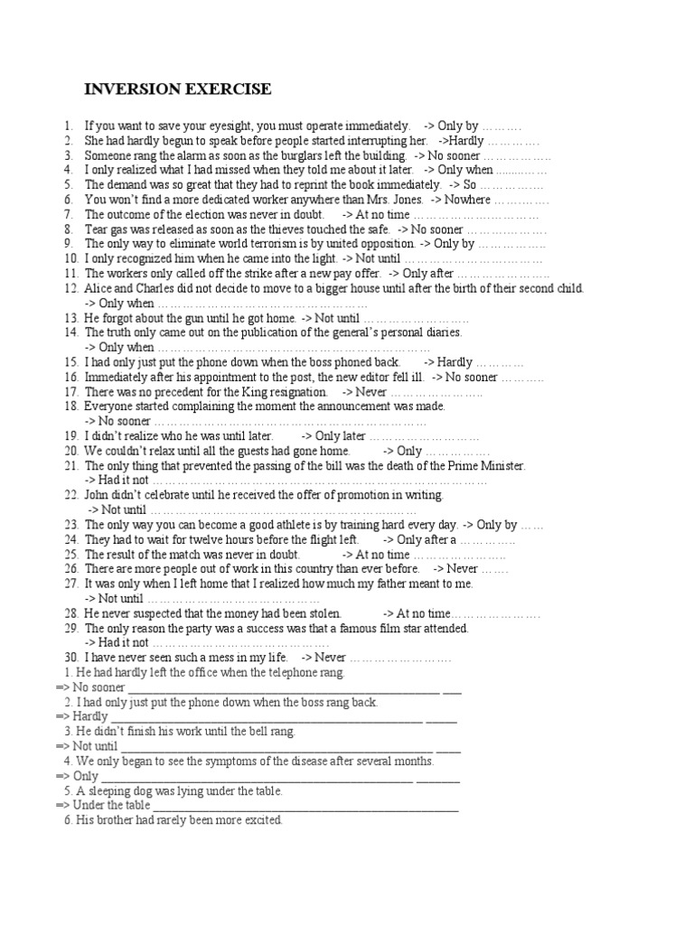 Inversion Exercise | PDF