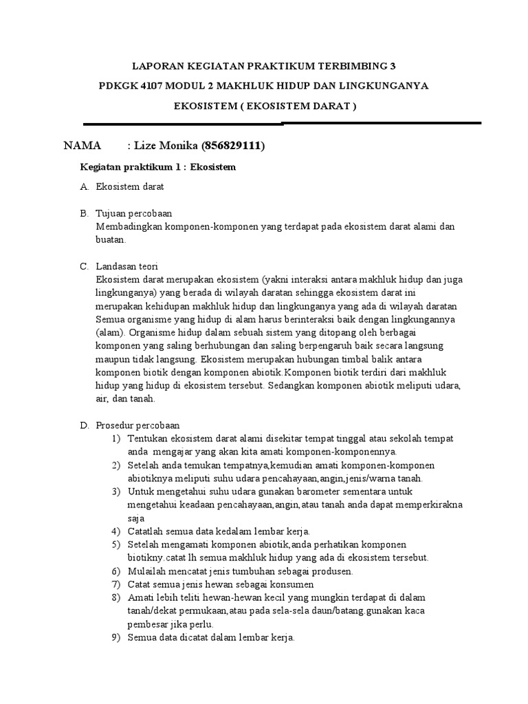 Laporan Pratikum Ipa Di SD Modul 2 Dan Modul 3 | PDF