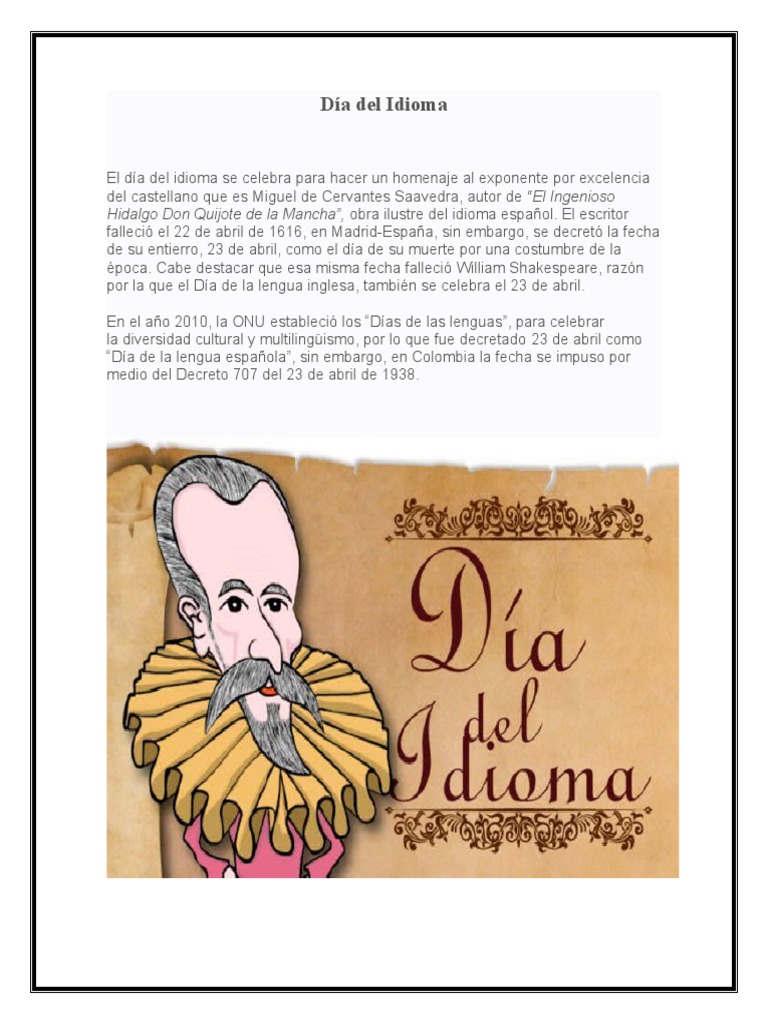 Dia Del Idioma 1 | PDF