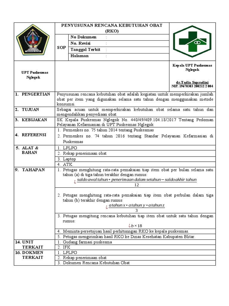 1. SOP PERENCANAAN | PDF