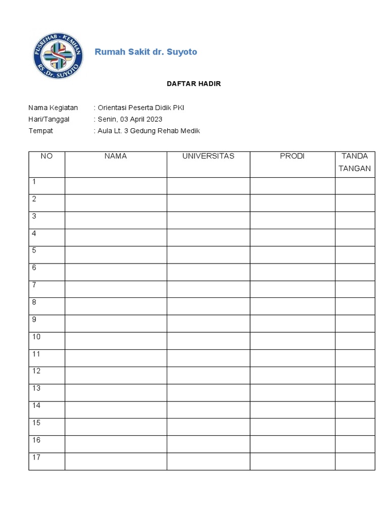 Format Absensi | PDF