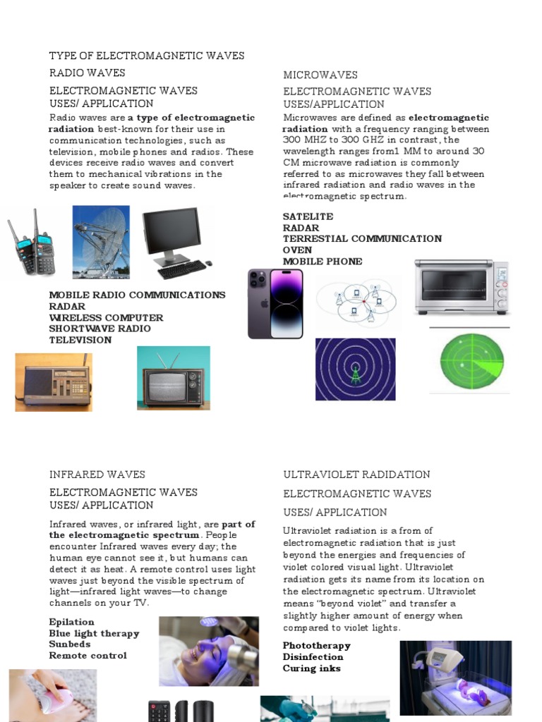 Type of Electromagnetic Waves | PDF