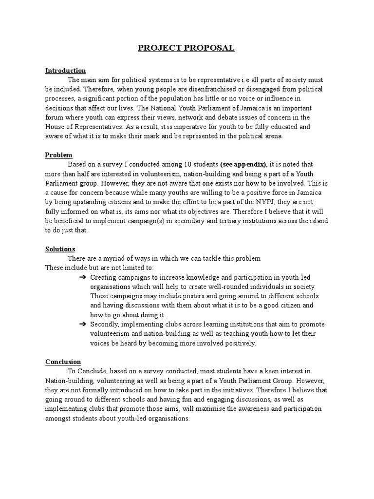 Project Proposal PDF | Download Free PDF | Volunteering