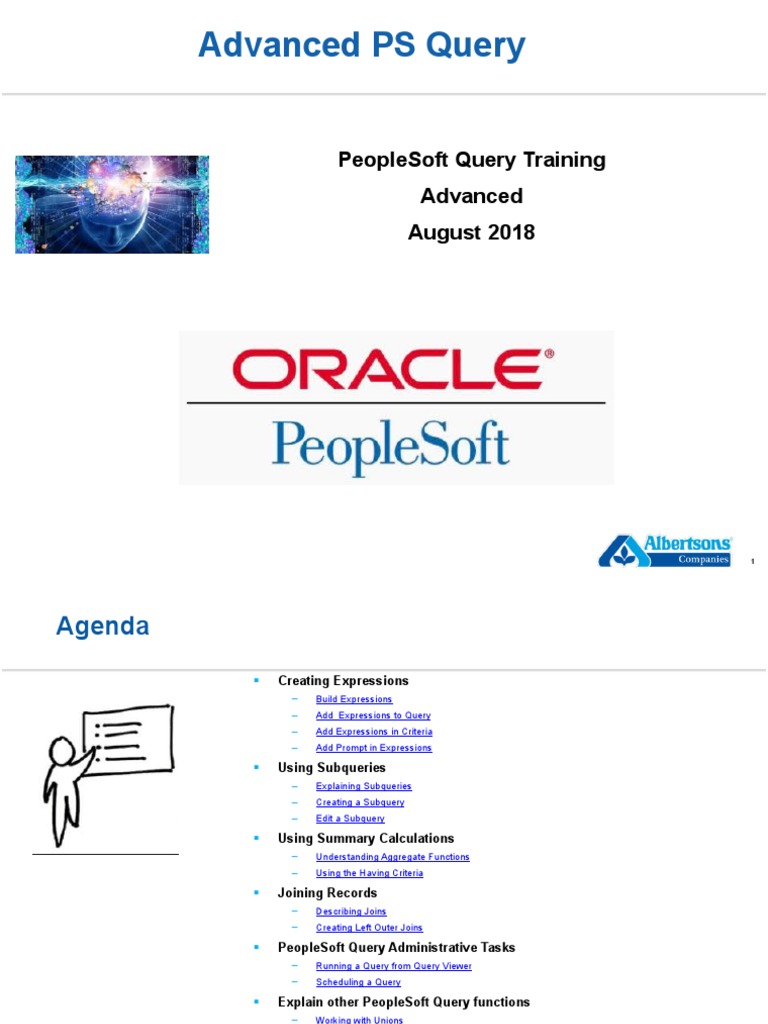 Advanced PeopleSoft Query Training Guide | PDF | Table (Database) | Relational Database