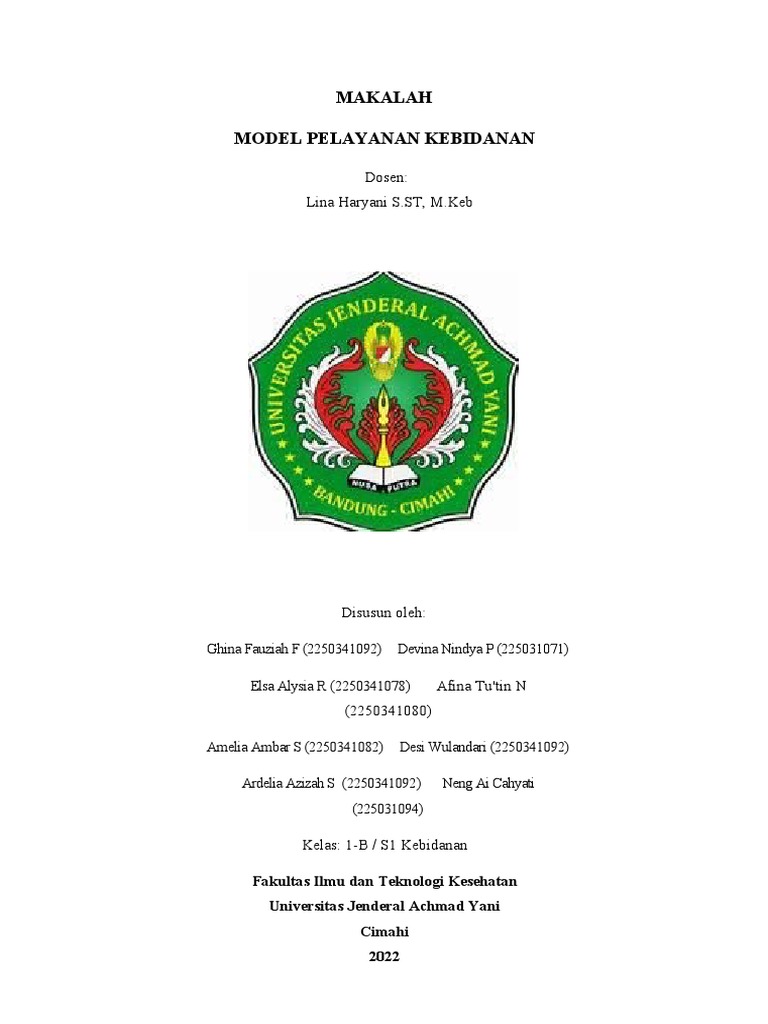 MODEL PELAYANAN KEBIDANAN MENURUT ICM | PDF
