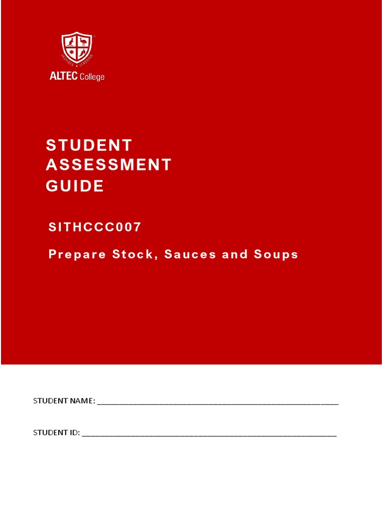 SITHCCC007 - Prepare Stock Sauces and Soups | PDF | Soup | Cooking