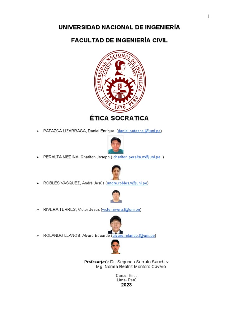 Grupo N°6 - Inf N°4 - Peralta Medina Charlton Joseph | PDF | Sócrates ...