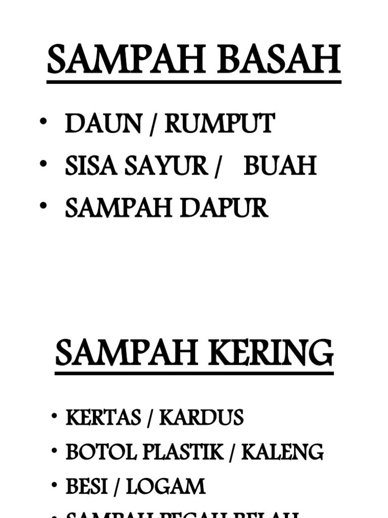 Stiker Sampah Basah Dan Kering | PDF Stiker Sampah Basah Dan Kering | PDF