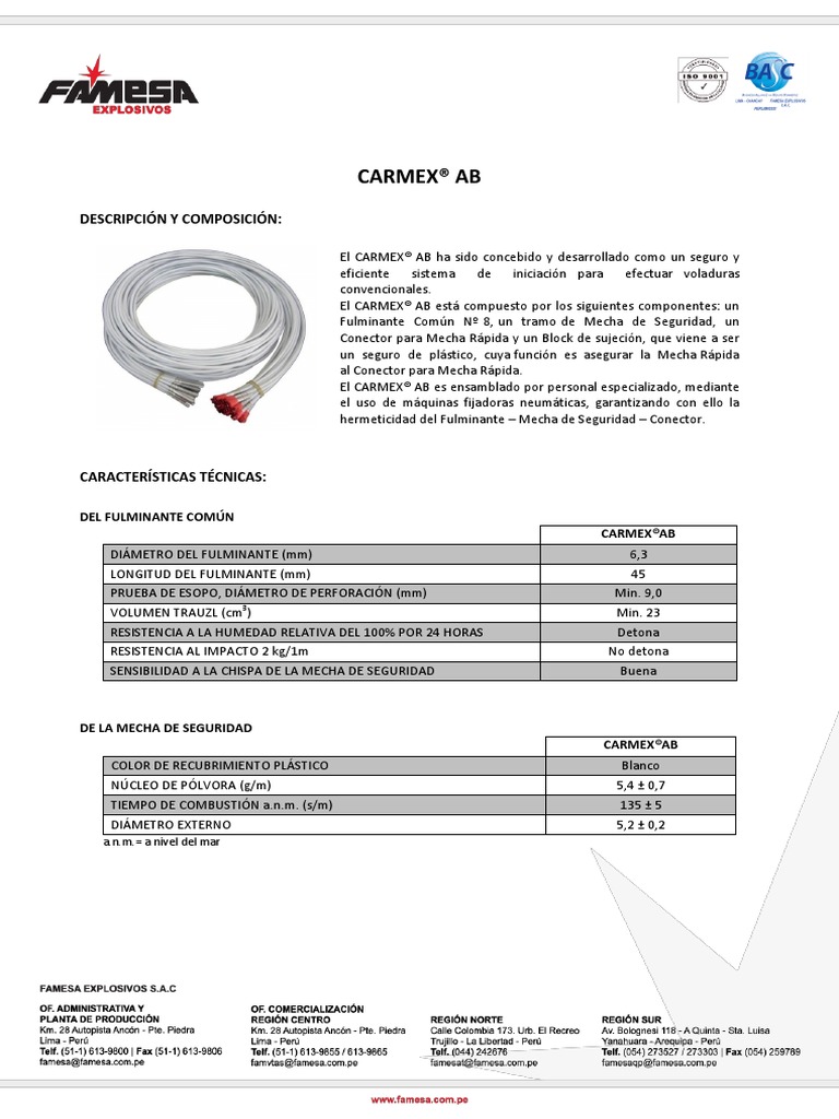 PIB Mecha Ensamblada Carmex AB 1 PDF | PDF