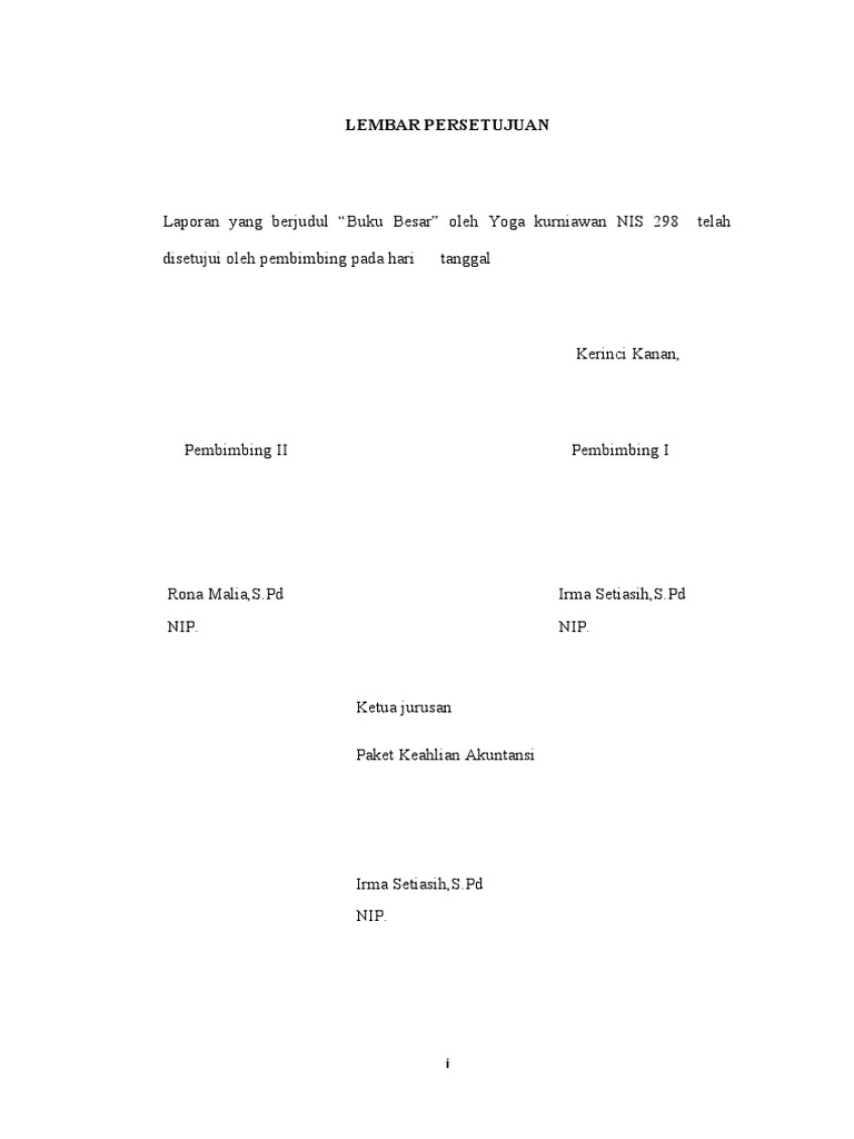 LEMBAR PERSETUJUAN | PDF