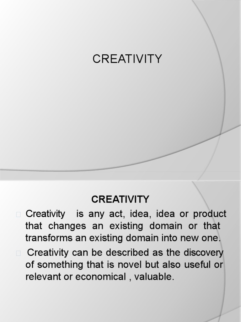 Creativity | PDF | Creativity | Brainstorming