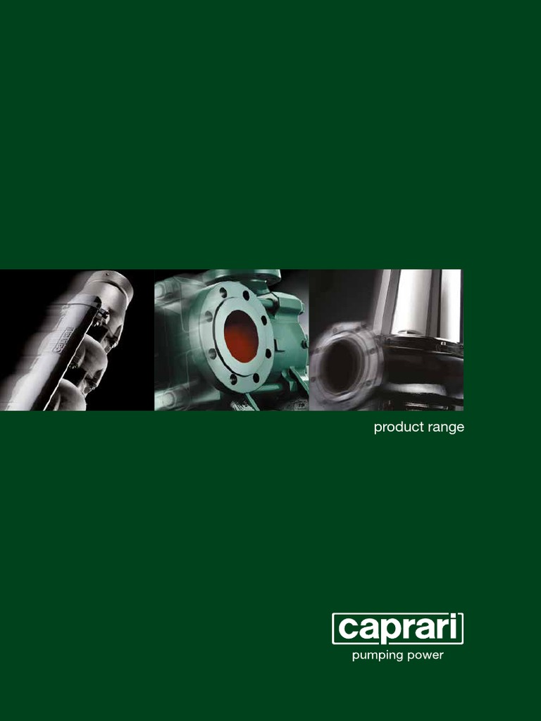 CAPRARI WATER PUMP - Product Range | PDF | Pump | Water