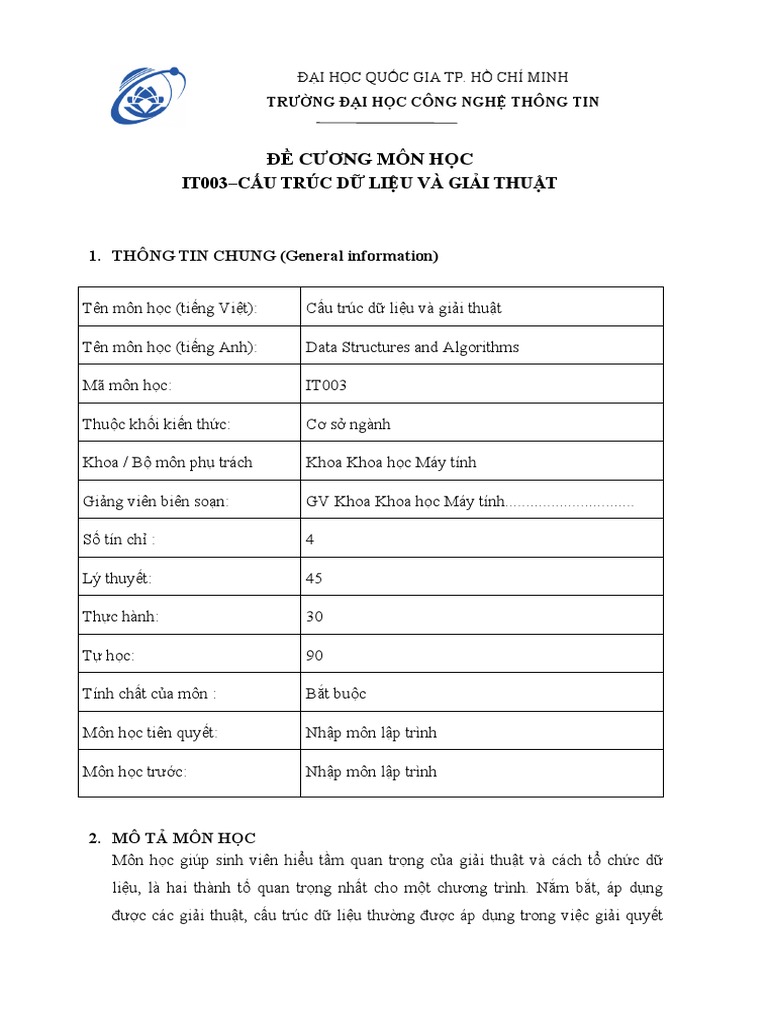 De Cuong Cau Truc Du Lieu Va Giai Thuat | PDF De Cuong Cau Truc Du Lieu Va Giai Thuat | PDF