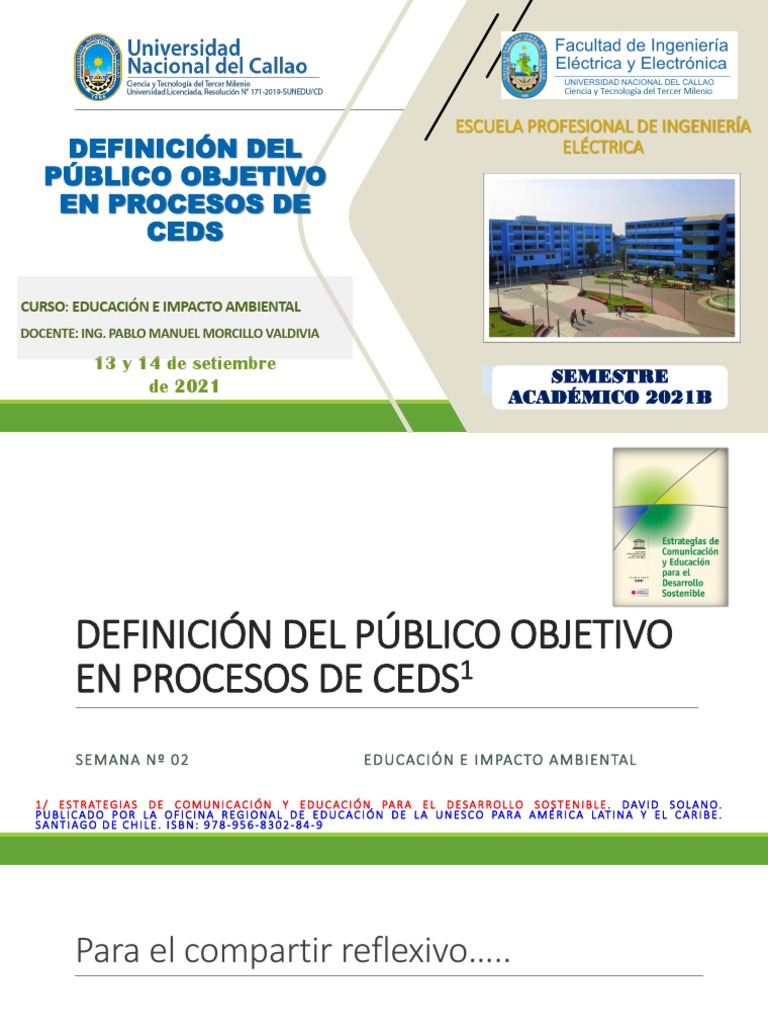 EIA-Sem 02 Definicion de Publico Objetivo en Procesos de CEDS PDF | PDF | Conocimiento | Sicología