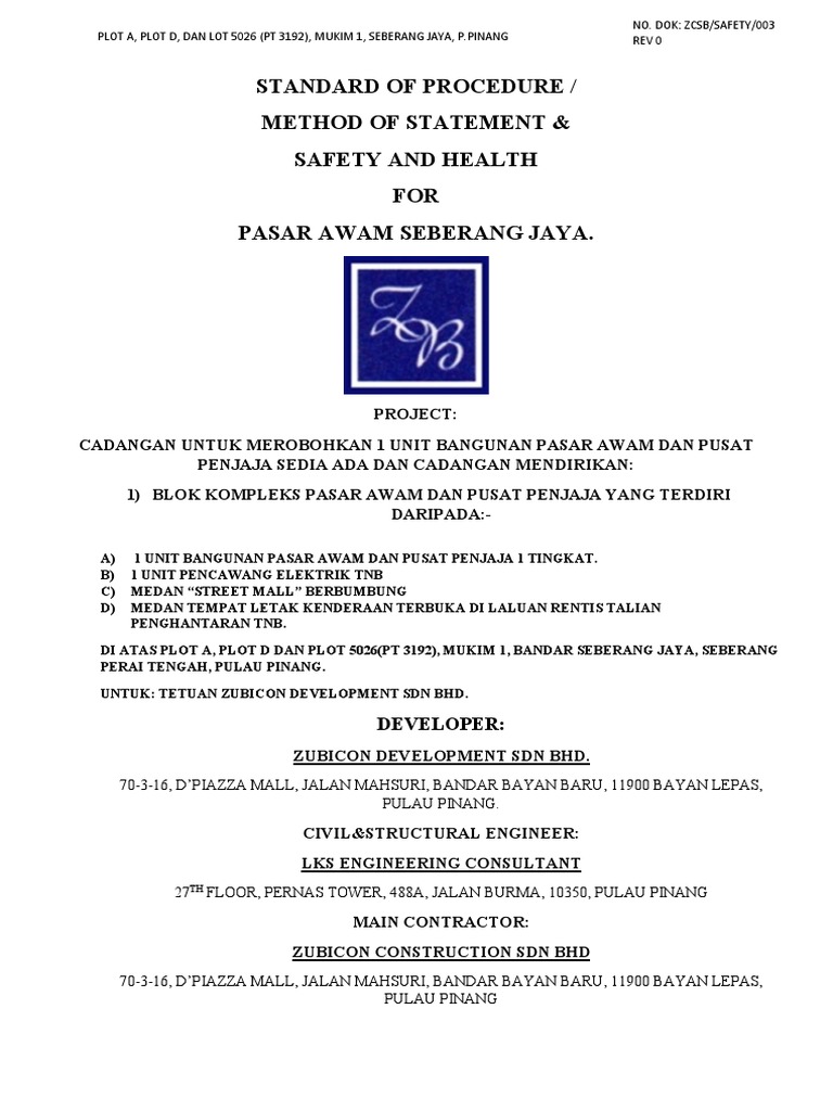 SOP Work Full | PDF | Crane (Machine) | Civil Engineering