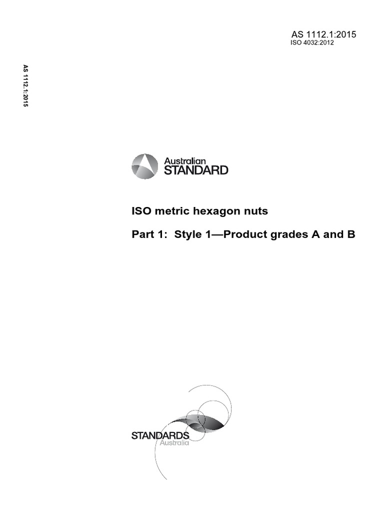 (1-4) - 2015 - ISO Metric Hexagon Nuts | PDF | Screw | Nut (Hardware)