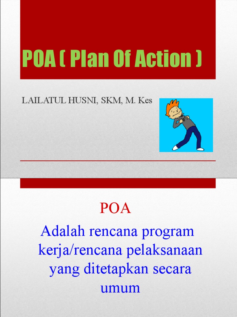 POA (Plan of Action) : Lailatul Husni, SKM, M. Kes | PDF | Karier & Perkembangan