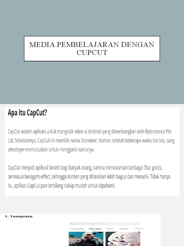 Media Pembelajaran Dengan Cupcut | PDF | Seni