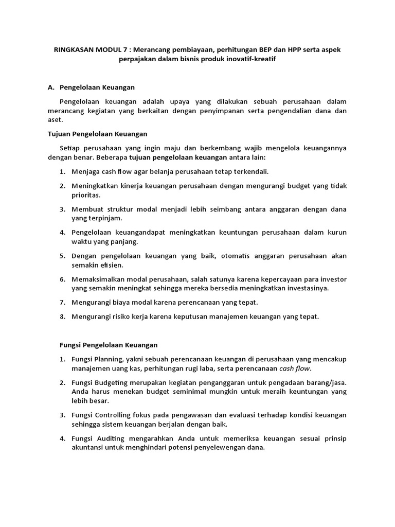 Ringkasan Modul 7 | PDF