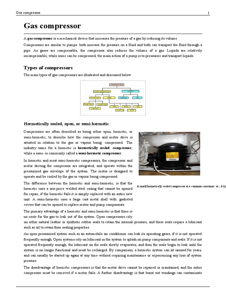 Gas Compressors Explained | PDF | Physical Sciences | Chemistry