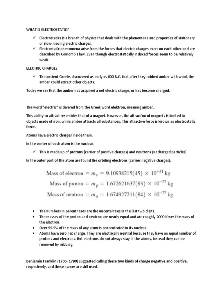 What Is Electrostatic | PDF | Electric Charge | Electrical Conductor