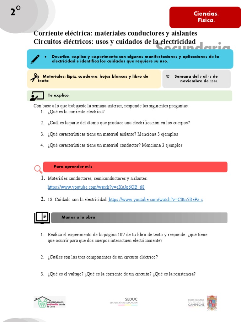 Secundaria | PDF | Electricidad | Aislador (Electricidad)