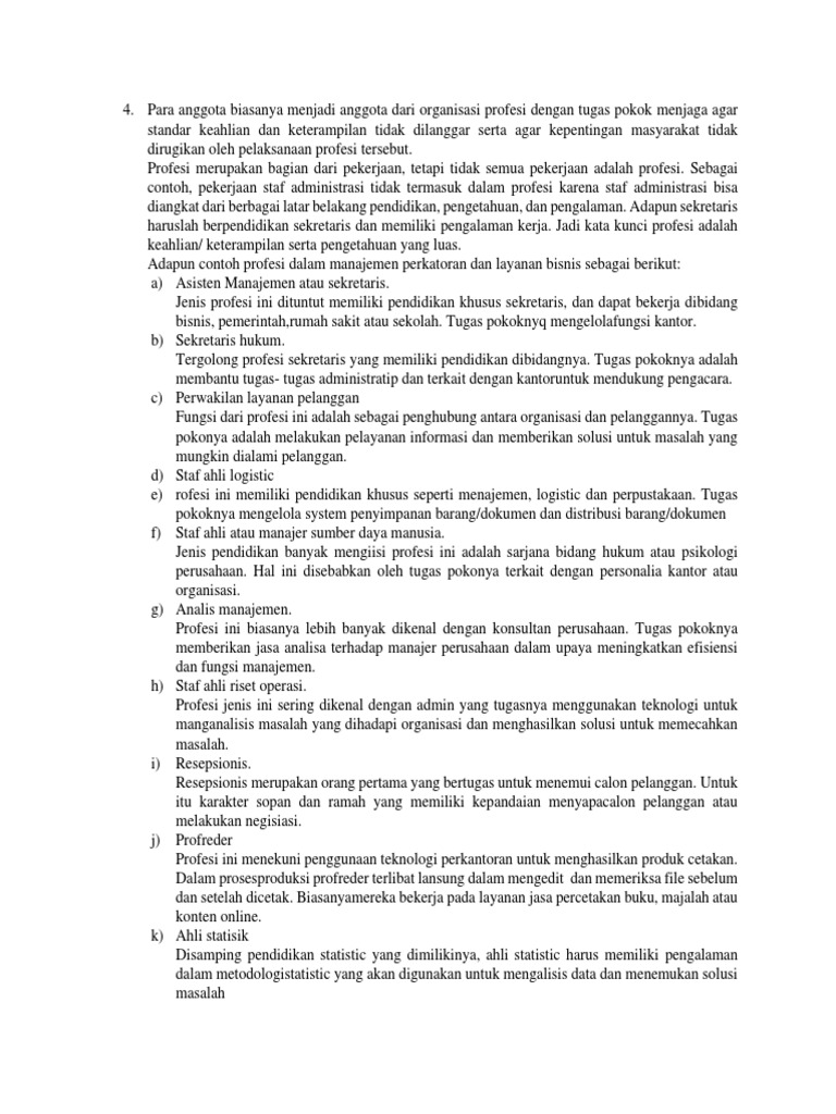 Contoh Profesi 10 Januari 2022 | PDF