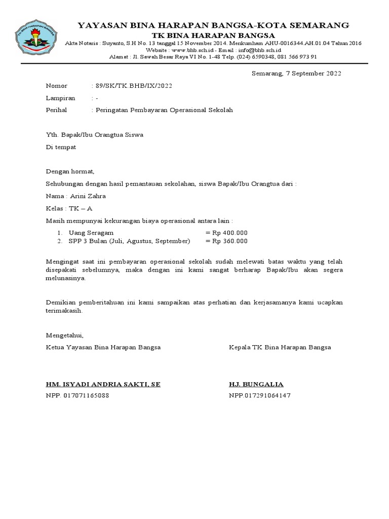 Surat SPP | PDF | Karier & Perkembangan | Pengelolaan Keuangan & Uang